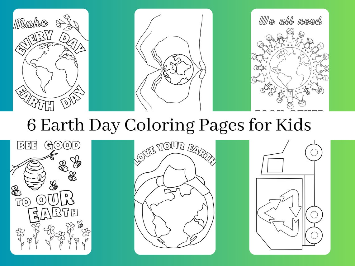 Earth Day Coloring Pages for Kids, Preschool Coloring Pages, Earth Day ...