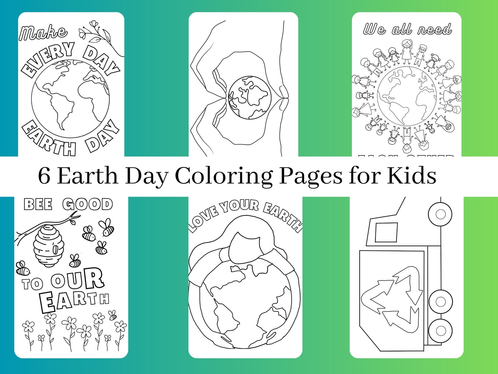 Earth Day Coloring Pages for Kids, Preschool Coloring Pages, Earth Day ...