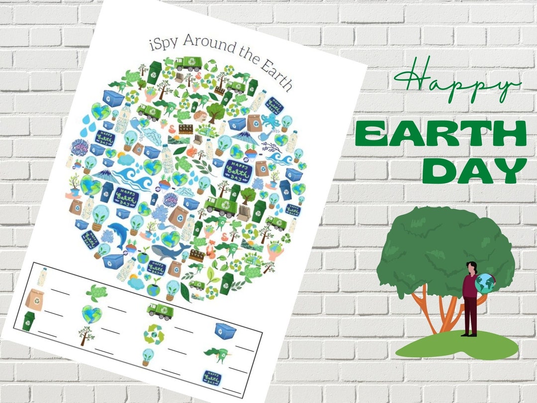 Earth Day Ispy, Printable Worksheet, Environment Worksheet, Preschool ...