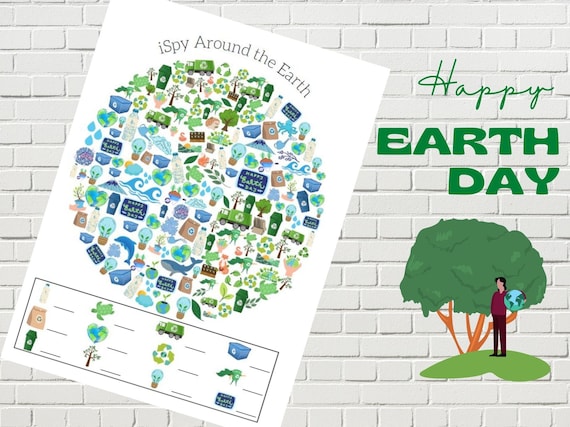 Earth Day Ispy Printable Worksheet Environment Worksheet - Etsy