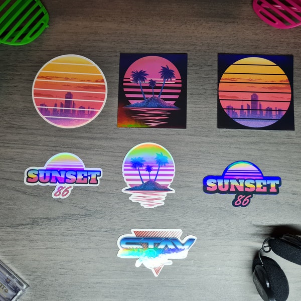 Synthwave Sticker - Etsy