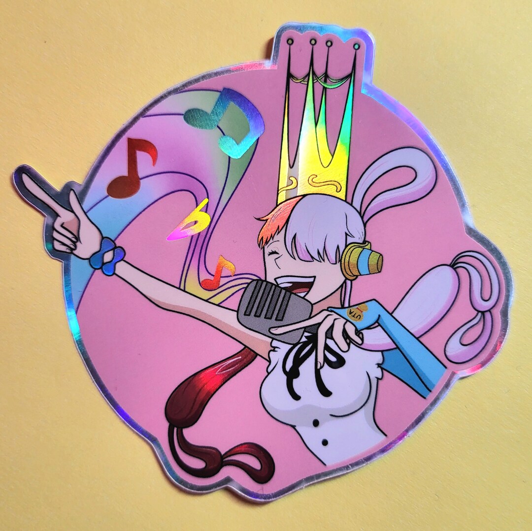 One Piece Film Red Holographic Uta Sticker - Etsy