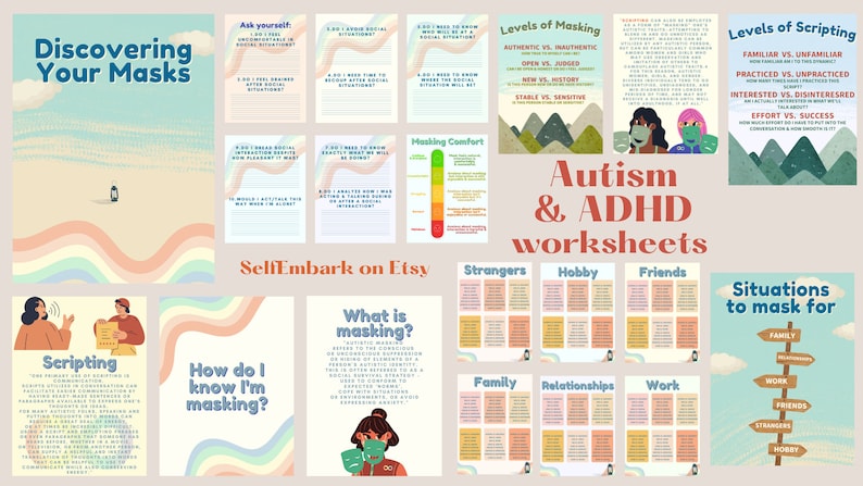 Discovering Your Masks ADHD & Autism Workbook - Etsy