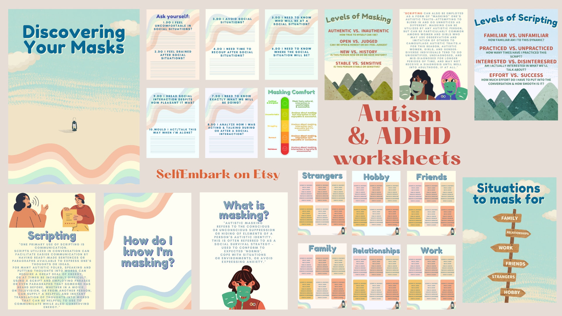 Discovering Your Masks ADHD & Autism Workbook - Etsy