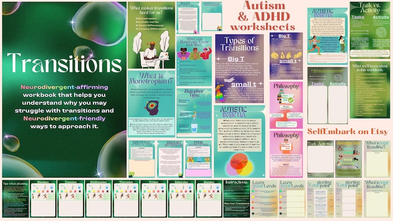 Transition Techniques Neurodivergent-friendly Guided Workbook - Etsy