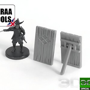 Samurai Pavises Set D&D Miniature Wargaming Terrain for Tabletop Rpgs ...