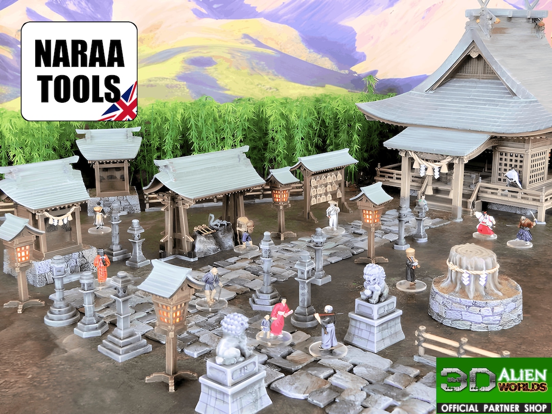 Huge Samurai Shrine Set D&D Miniature Wargaming Terrain for Tabletop ...