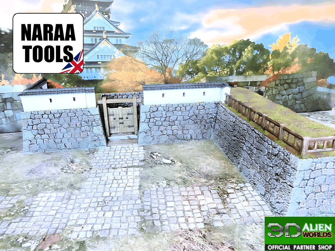 Samurai Castle Walls Set D&D Miniature Wargaming Terrain for Tabletop ...