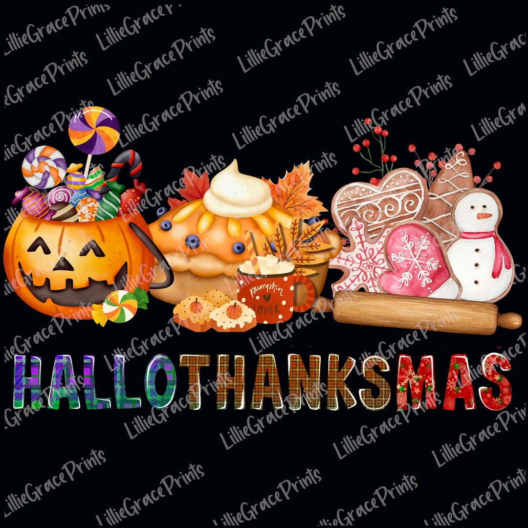 Happy Hallothanksmas Instant Download PNG Holiday Foods - Etsy