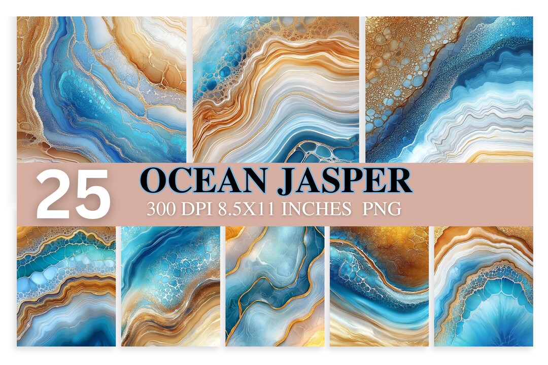 Blue Gold and Amber Junk Journal Printable Pages, Digital Paper Craft ...