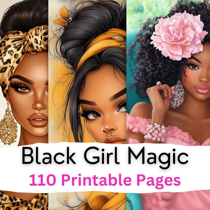 Black Women Junk Journal, African American, Junk Journal Kit, Digital ...