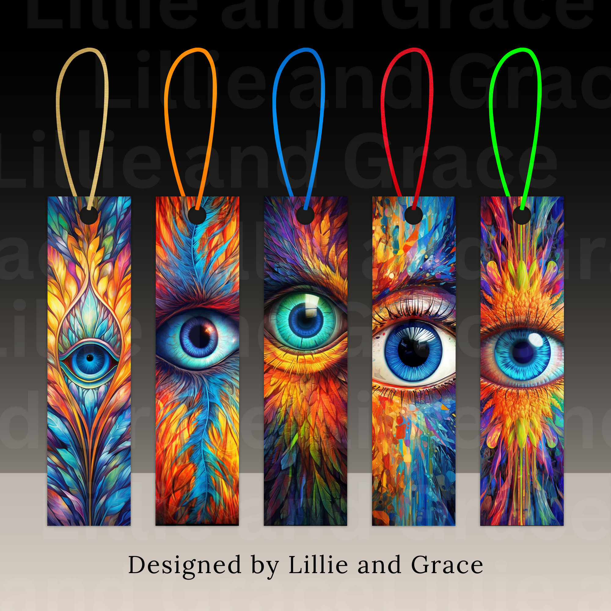 Eye See You Printable Bookmarks Bundle, 15 Colorful Designs ...