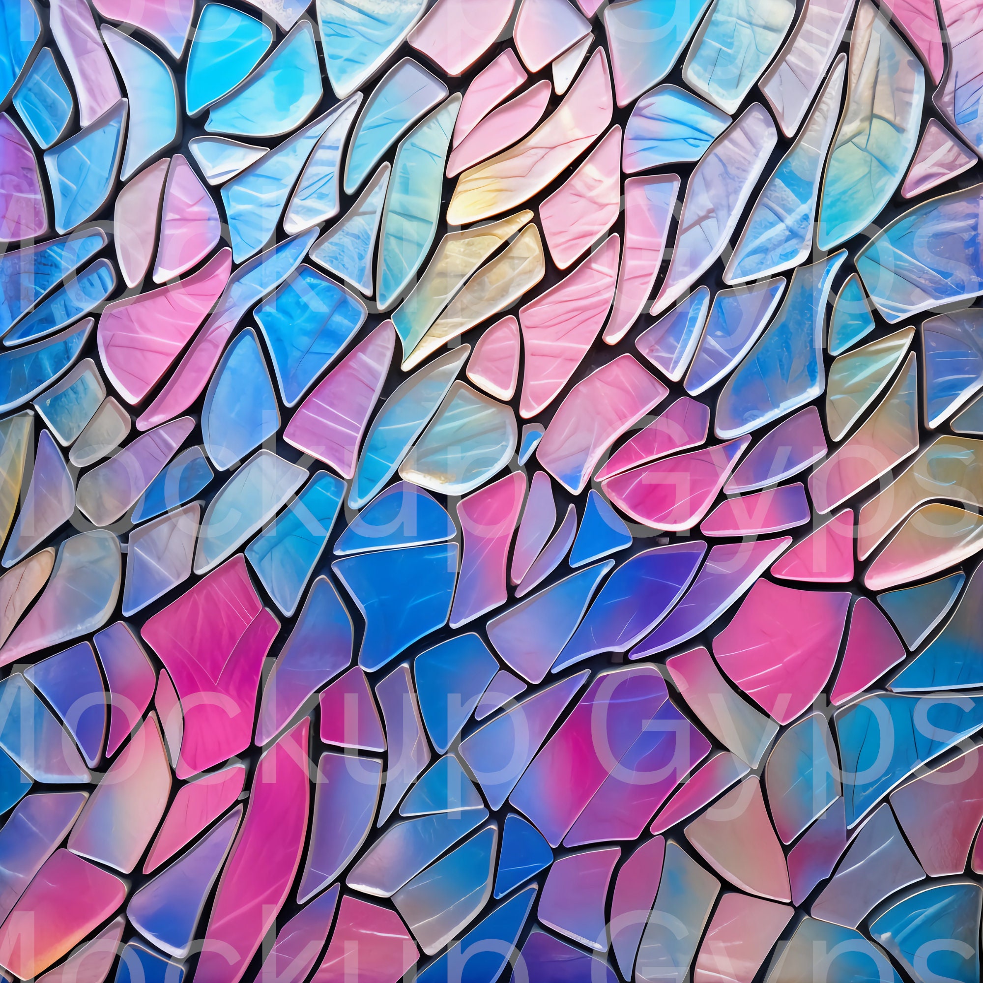 30 Mosaic Glass Background Digital Paper Download, Decorative ...