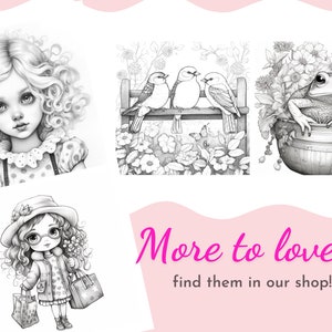 Cute Girls Coloring Pages Part 3, Instant Digital Download, 7 Printable ...