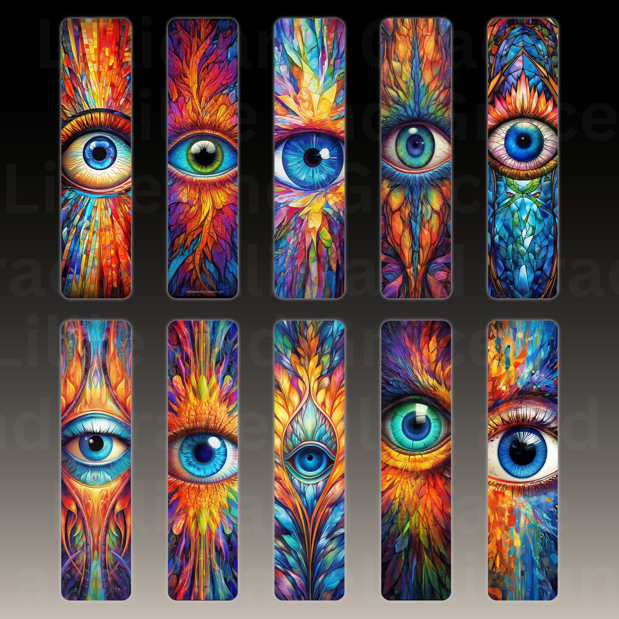 Eye See You Printable Bookmarks Bundle, 15 Colorful Designs ...