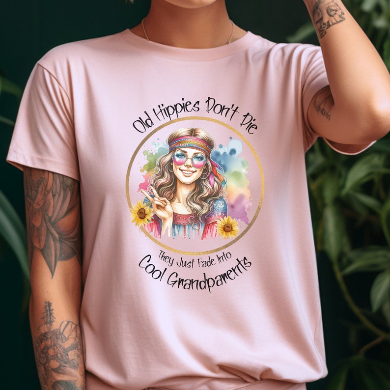 Old Hippies Don't Die Become Grandparents, Instant Download PNG, BOHO ...