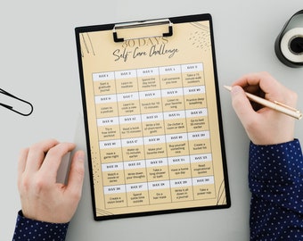 Self-care 30 Days Challenge: Minimalist Planner - Etsy