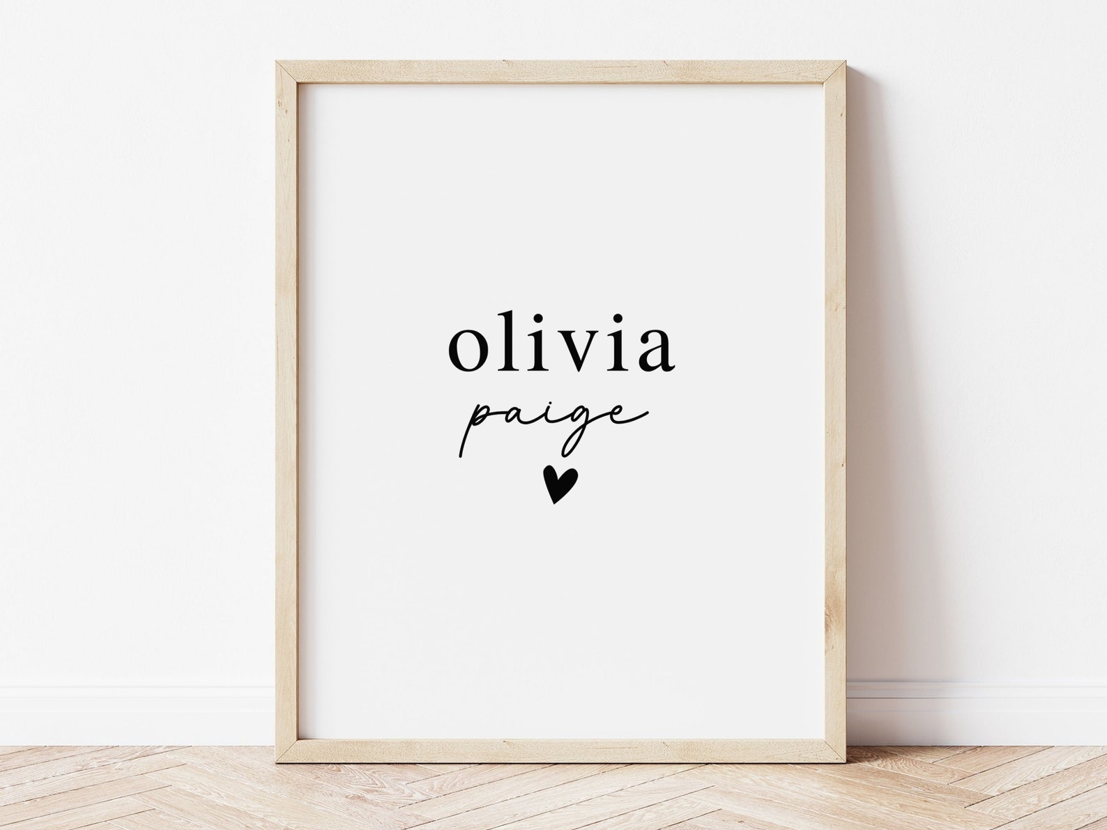 First and Middle Name Print Printable Name Sign Personalized - Etsy