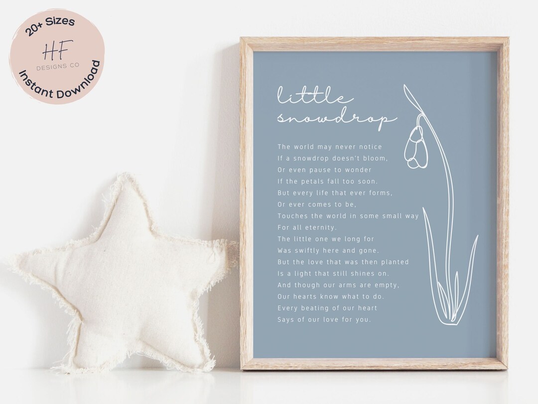 Miscarriage Gift for Mom or Dad, Baby Loss Poem, Child Loss Remembrance ...