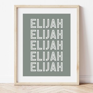 Custom Name Print Boy Nursery, Personalized Name Print, Boy Nursery ...