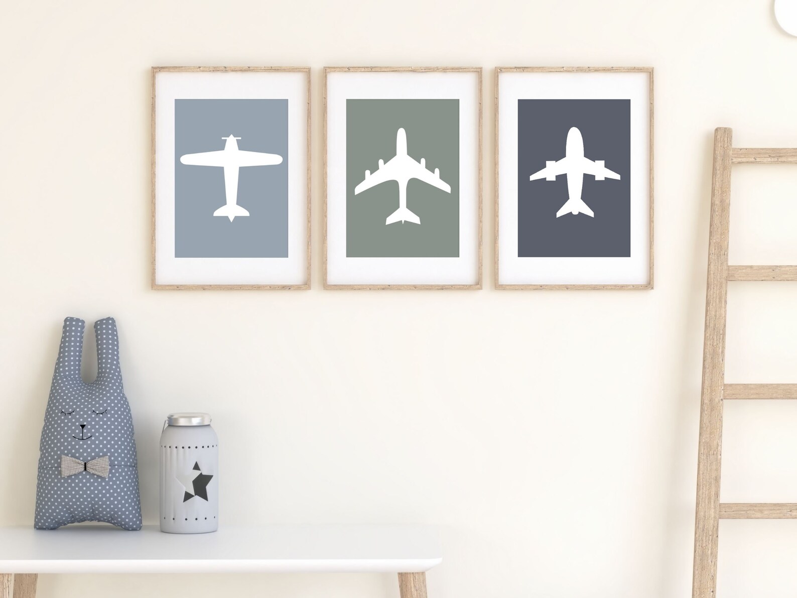 Airplane Nursery Wall Art, Set of 3, Boy Nursery Decor, Boy Plane ...