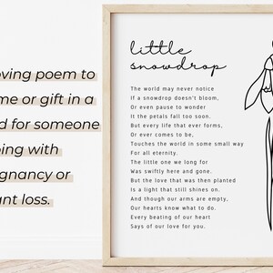 Miscarriage Gift for Mom or Dad Baby Loss Poem Child Loss - Etsy