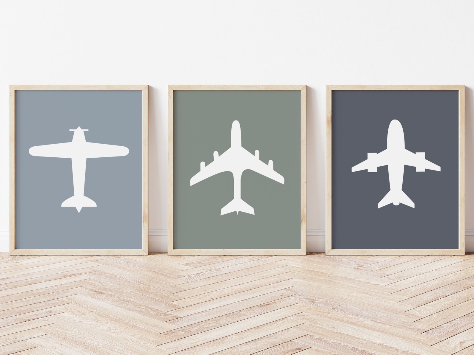 Airplane Nursery Wall Art, Set of 3, Boy Nursery Decor, Boy Plane ...