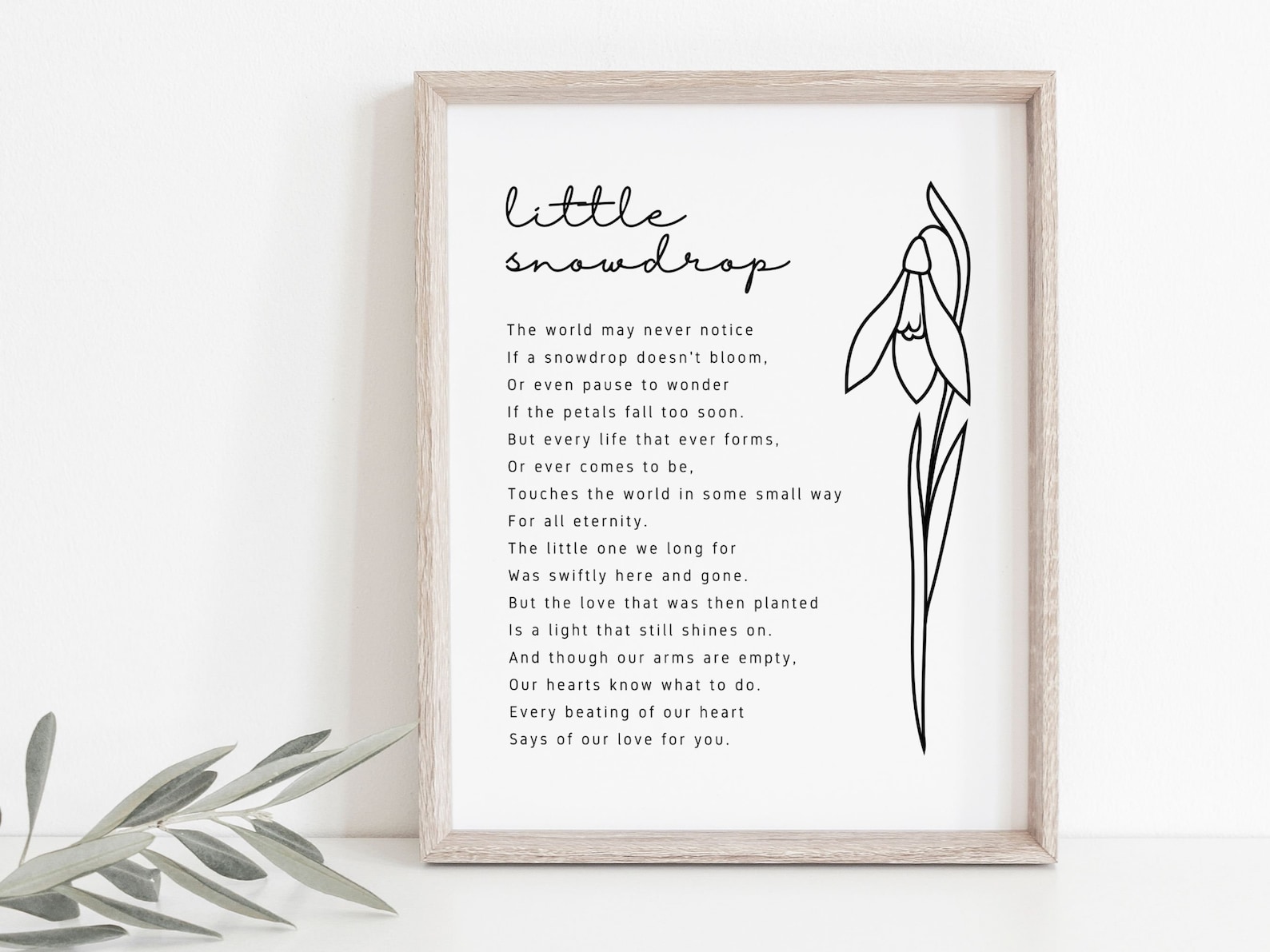 Miscarriage Gift for Mom or Dad, Baby Loss Poem, Child Loss Remembrance ...