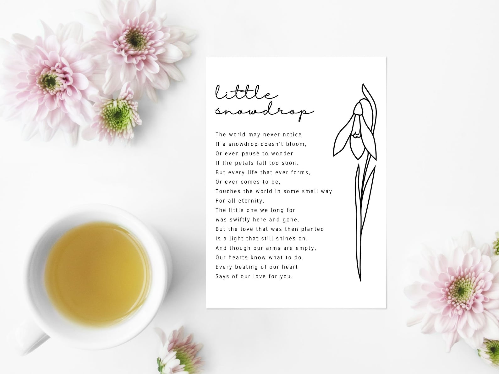 Miscarriage Gift for Mom or Dad, Baby Loss Poem, Child Loss Remembrance ...