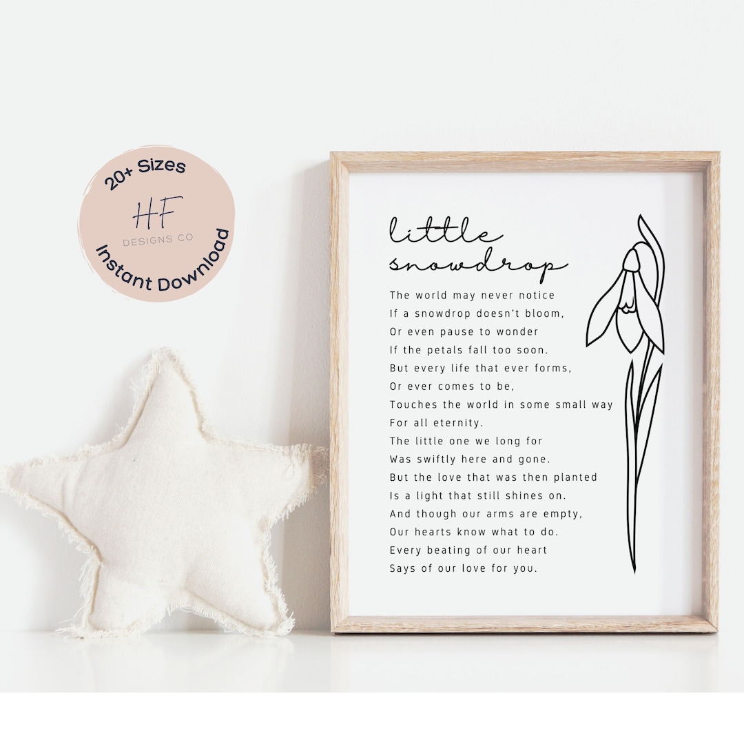 Miscarriage Gift for Mom or Dad, Baby Loss Poem, Child Loss Remembrance ...