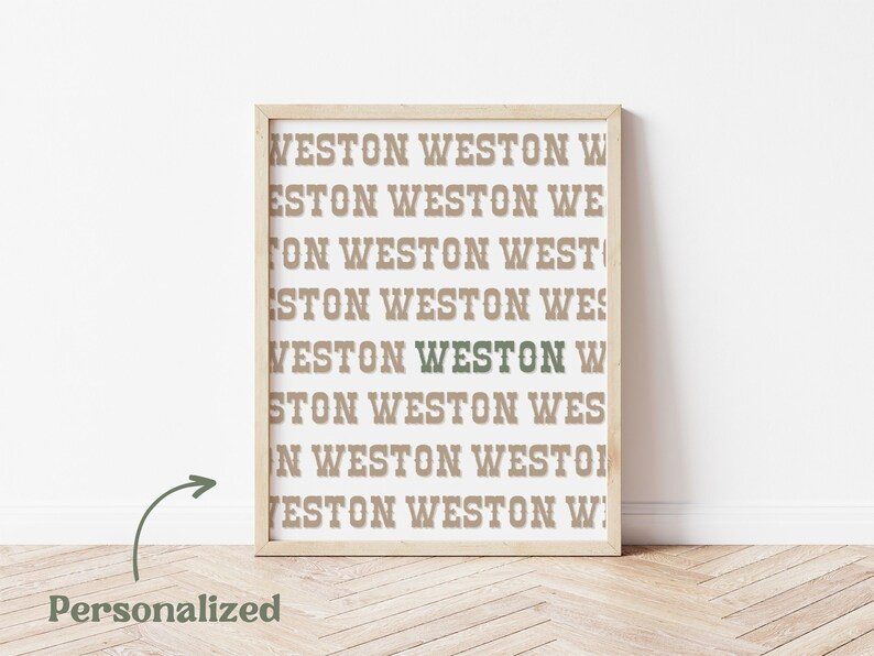 Cowboy Nursery Prints Set of 6 Gallery Wall Art, Boys Green Nursery ...