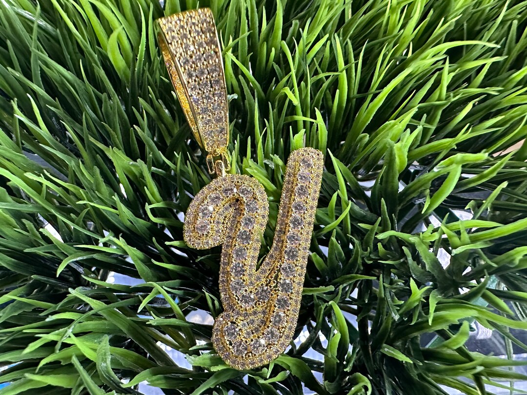 14k Gold Finish Letter Y Pendant - Etsy