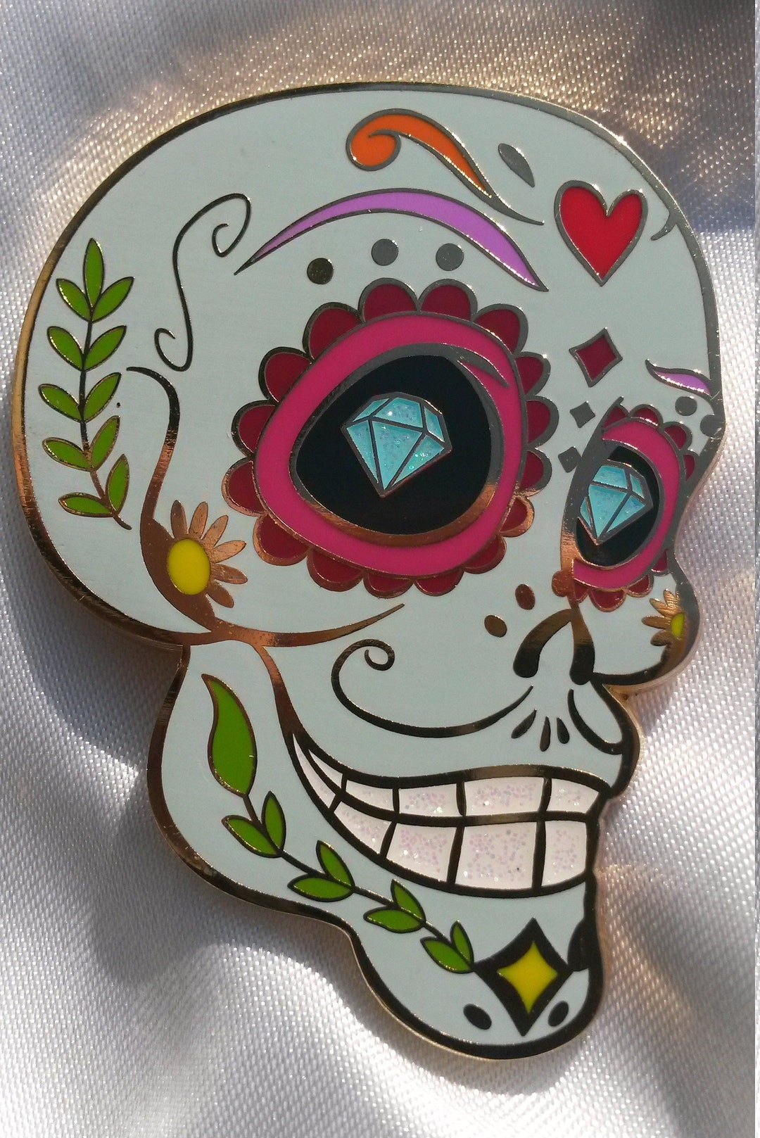 Skull Coco Style Dia De Los Muertos Halloween Fairy-tale-pins Limited ...