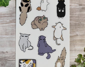 Cute Cats Kawaii Chibi Sticker Sheet Cute Cat Stickers Kawaii Stickers ...