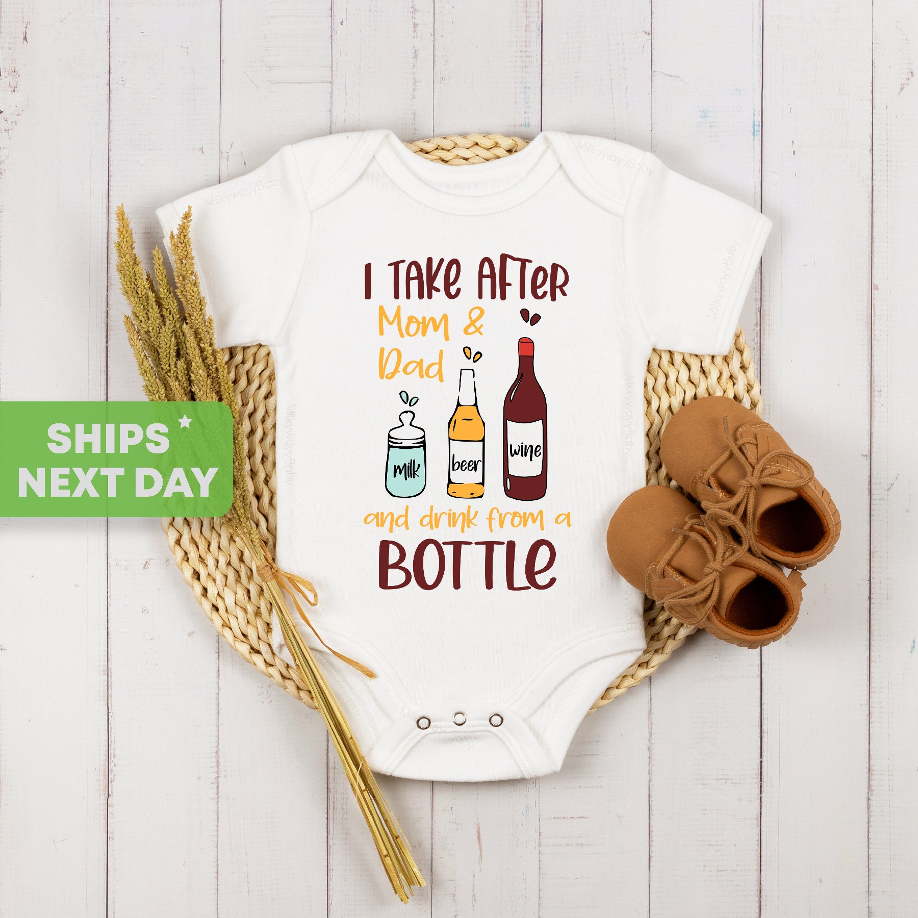 Funny Baby Drinking Beer