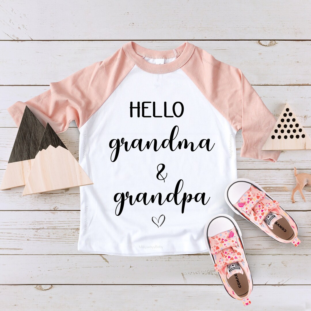 Hello Grandma and Grandpa Custom Bodysuit Custom Grandparents - Etsy
