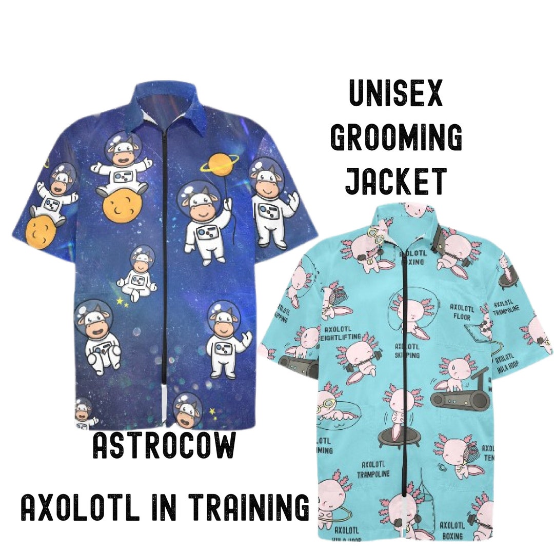 Kawaii Axolotl Exercise Grooming Jacket Astronaut Cows Animal - Etsy