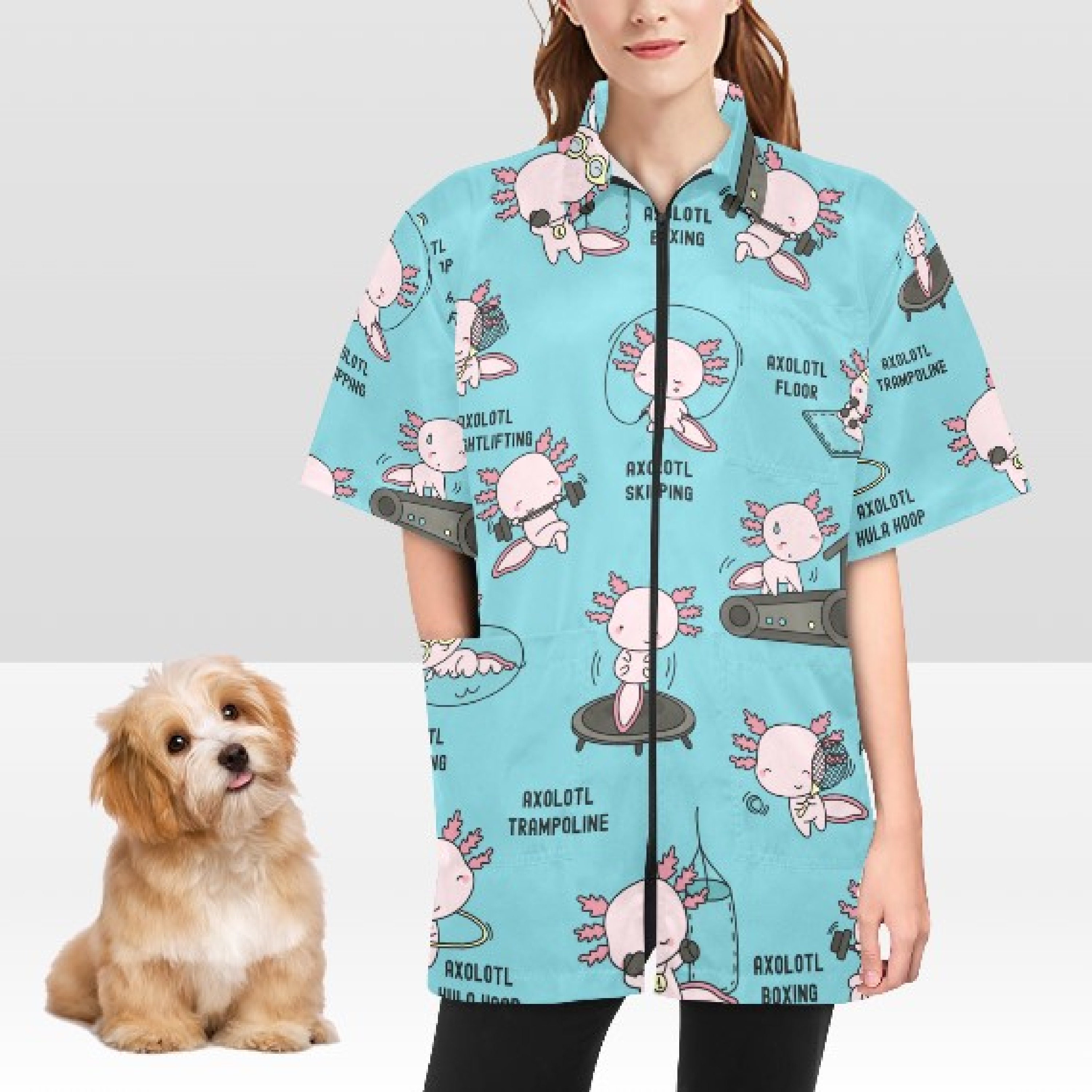 Kawaii Axolotl Exercise Grooming Jacket Astronaut Cows Animal - Etsy