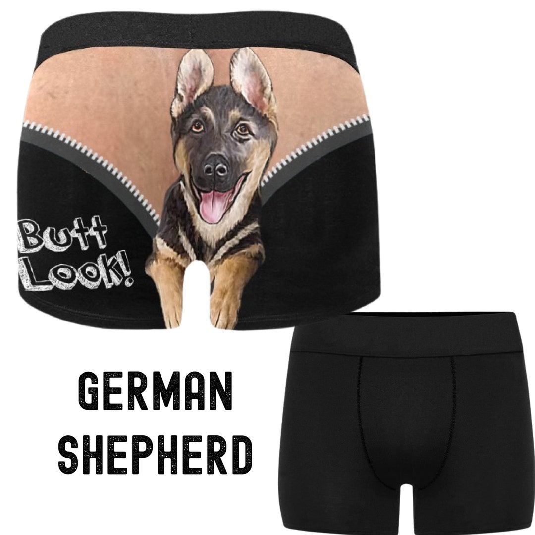 Men's Boxer Briefs German Shepherd Puppy Dog Male Underwear Small Dog ...