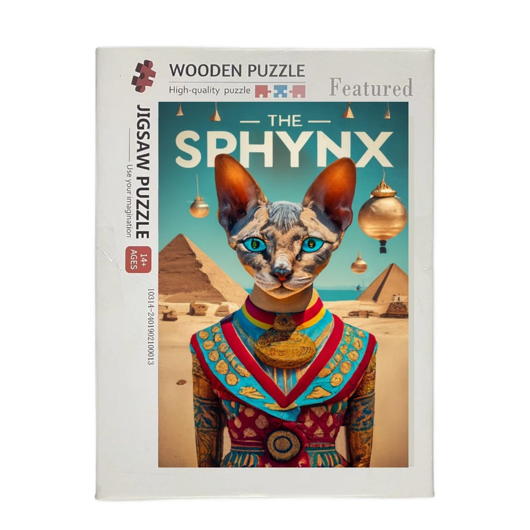 Sphynx Cat Jigsaw Puzzle Cat Lovers Pet Puzzle Game Pyramids Egypt Bald ...