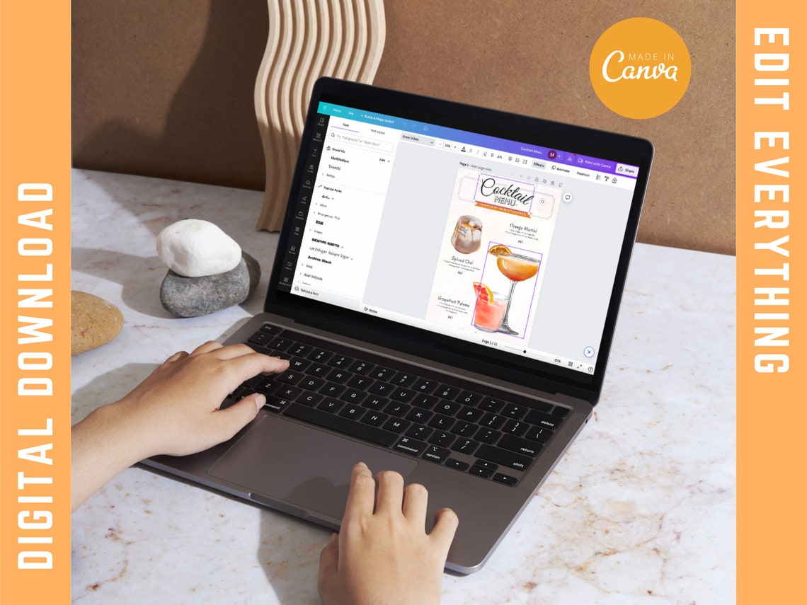 Bartender Cocktail Menu, Bar Tender Drink Menu Template, Magazine Guide ...