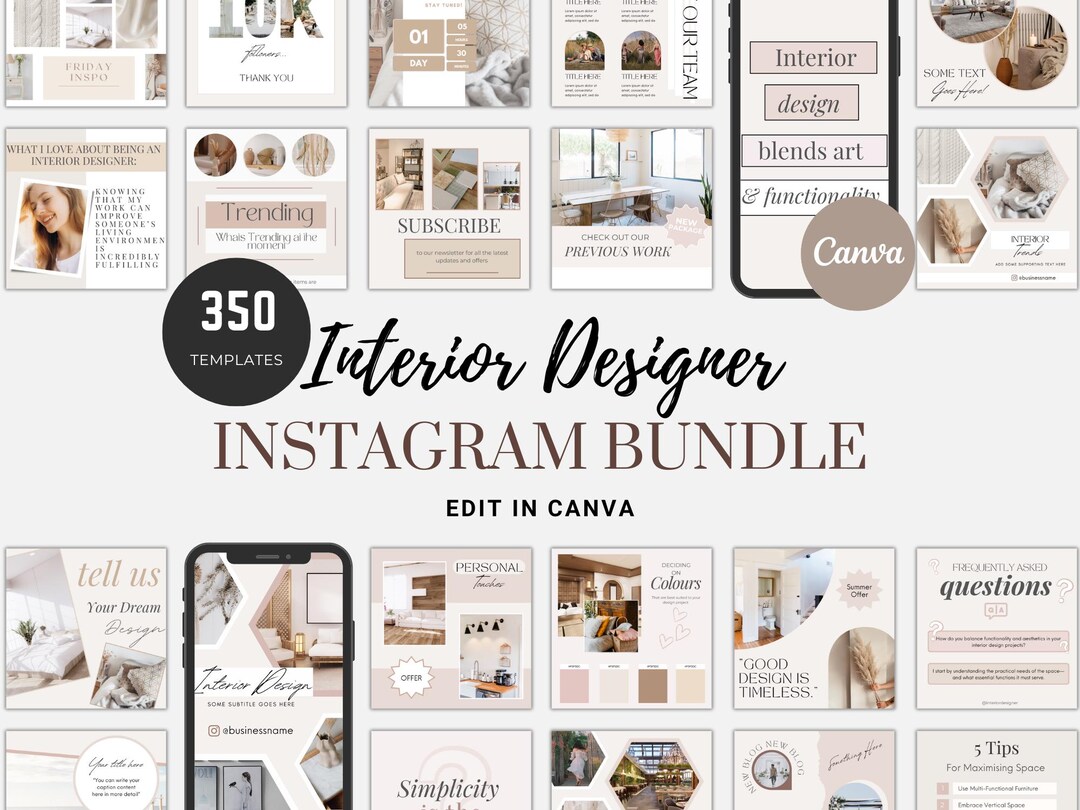 Interior Design Instagram Templates, Home Interior Designer Moodboard ...