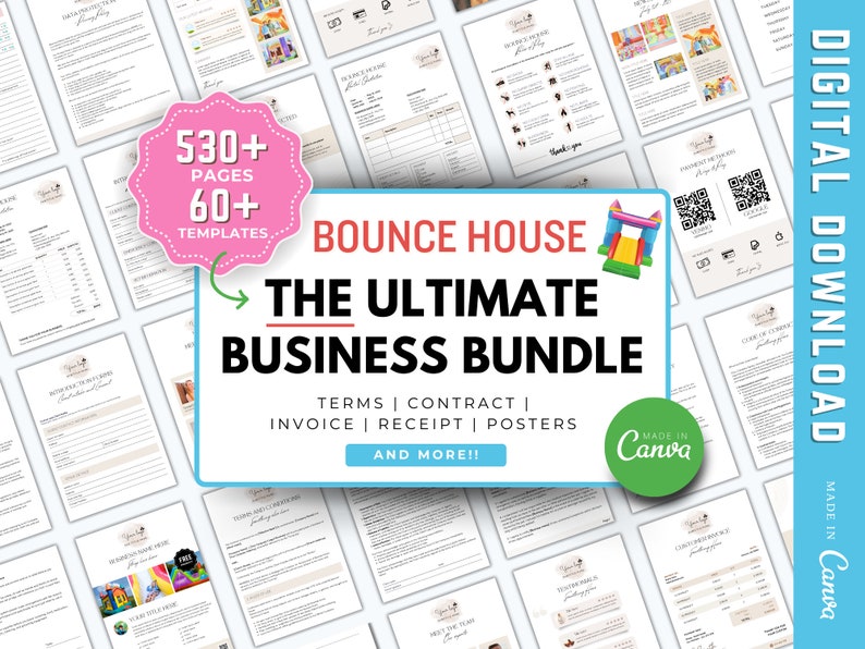 Bounce House Rental Contract Agreement Template, Editable Bounce House ...