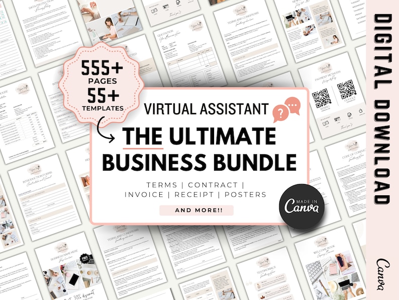 Virtual Assistant Template, VA Branding Kit, Virtual Assistant Client ...