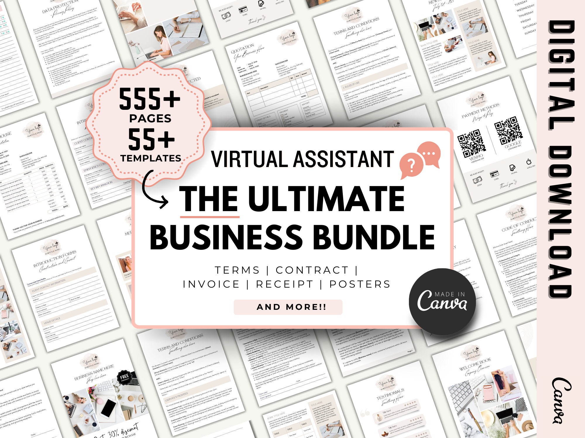 Virtual Assistant Template, VA Branding Kit, Virtual Assistant Client ...
