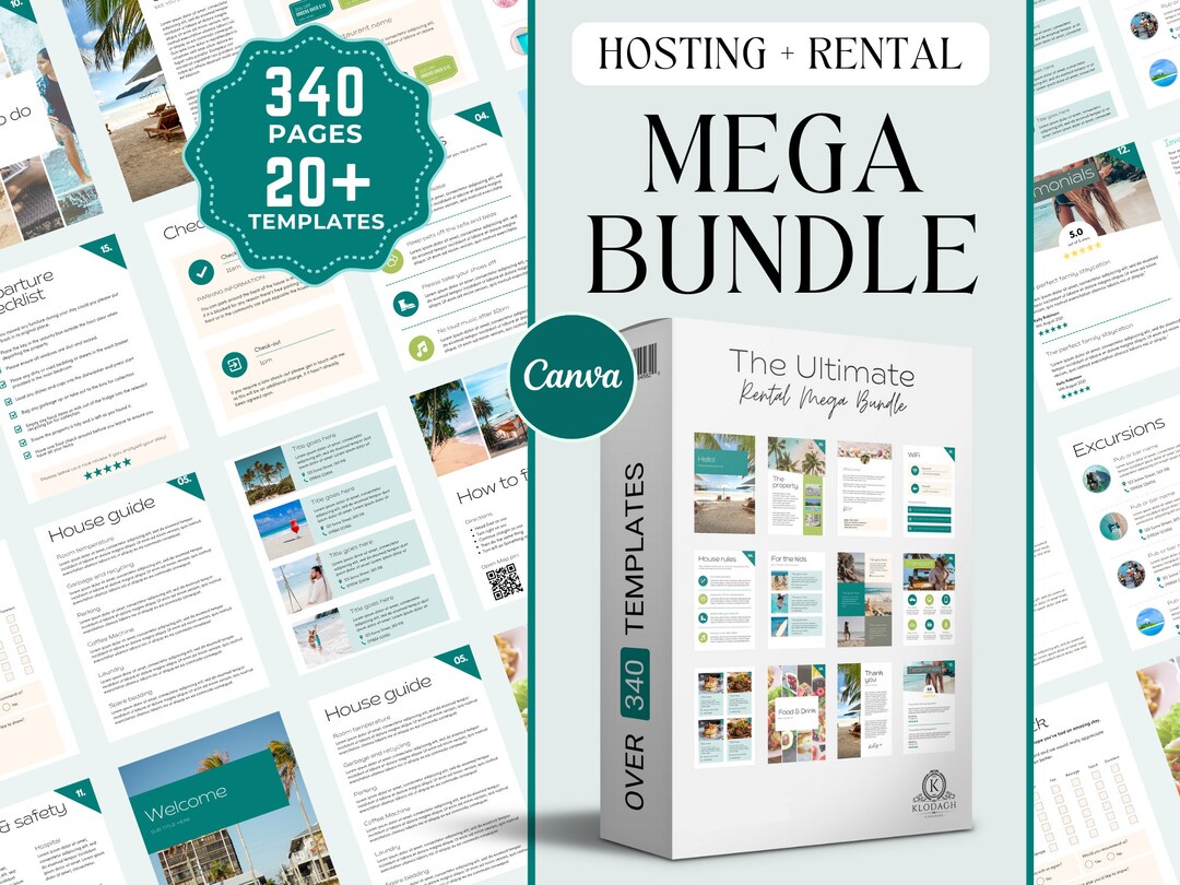 Airbnb Host Bundle, Welcome Book Template, House Host Manual Guidebook ...