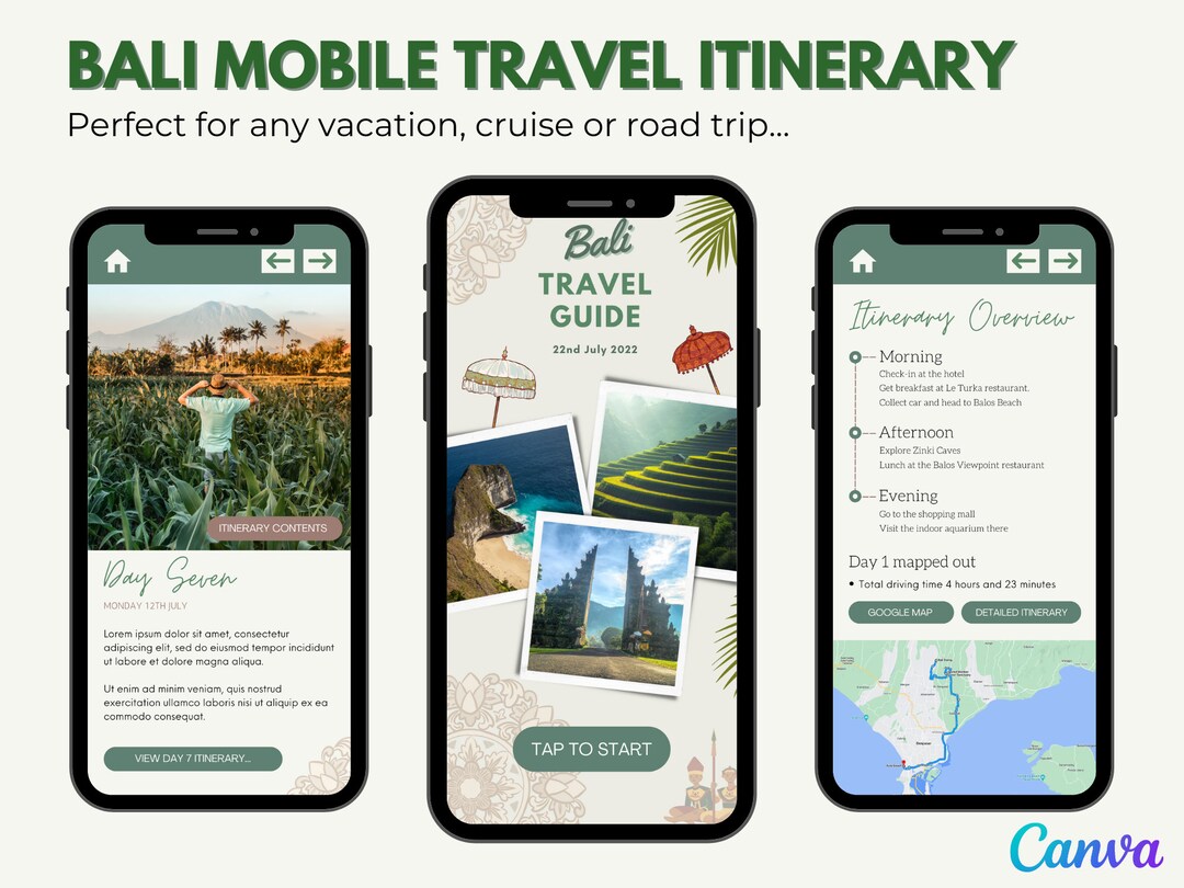 Mobile Travel Planner Travel Itinerary Mobile Travel Guide - Etsy