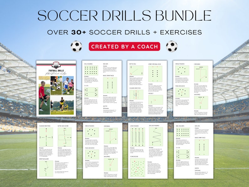 ULTIMATE Football Training Drills and Coaching Bundle, Coach Forms ...