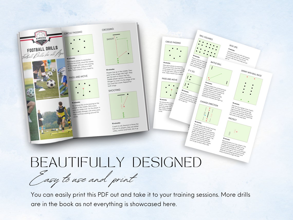 Football Coach Drills and Exercises Template, Soccer Drills for Kids ...