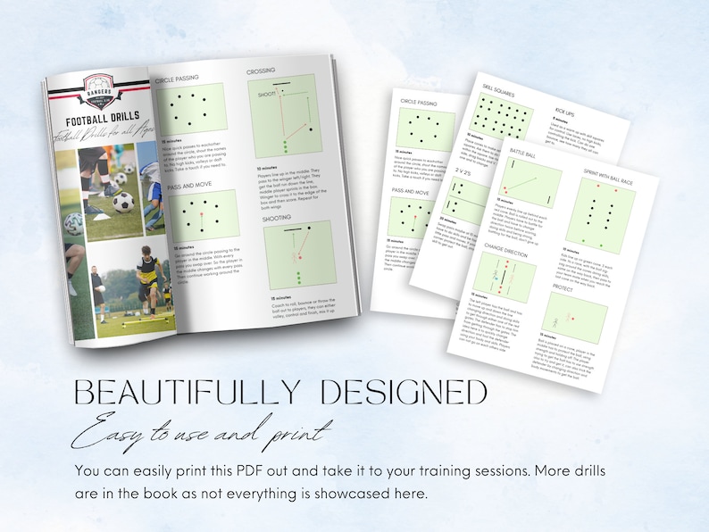 Football Coach Drills and Exercises Template, Soccer Drills for Kids ...